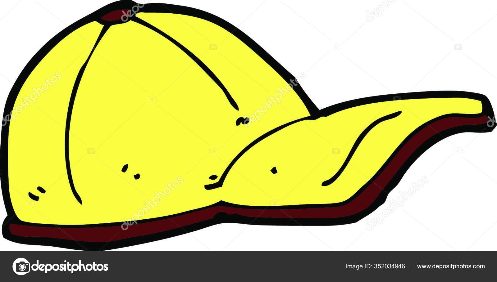 Cartoon Cap Illustration White Background Stock Vector by ...