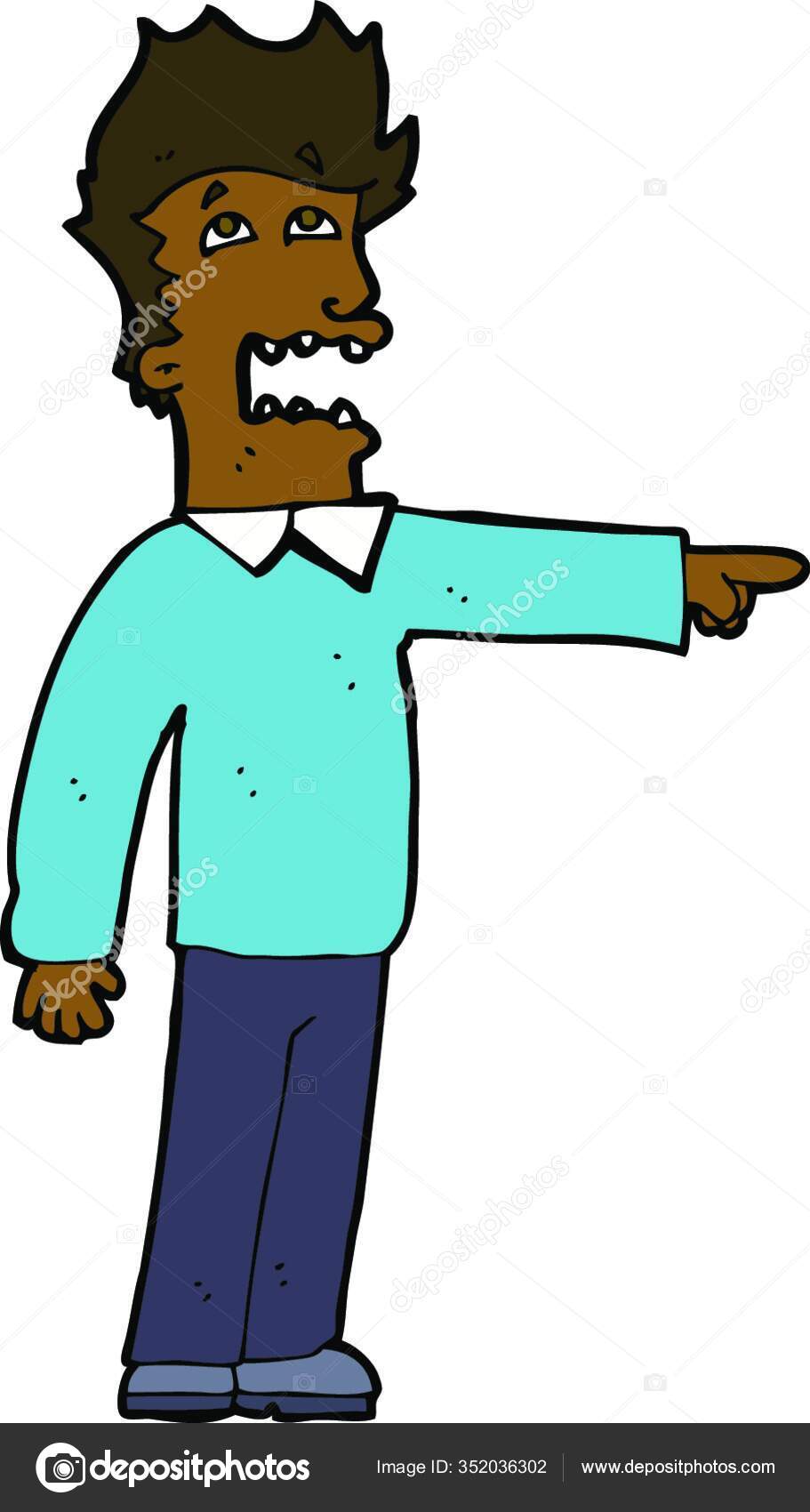 Cartoon Man Accusing Vector Illustration Stock Vector by ...