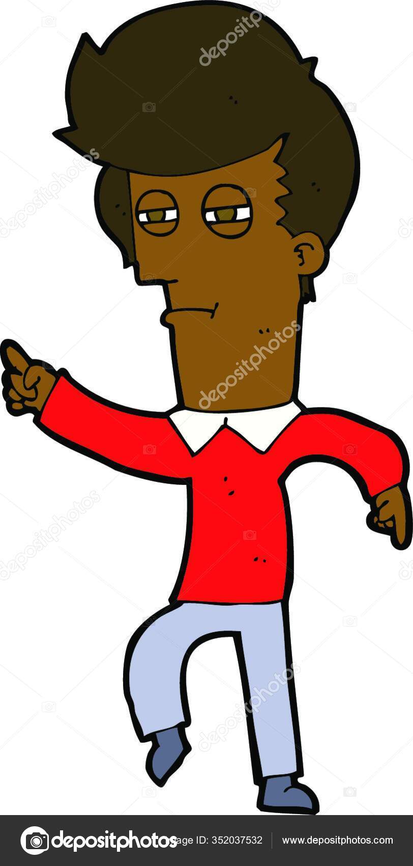 Hombre Dibujos Animados Acusación Vector Ilustración Vector de stock ...