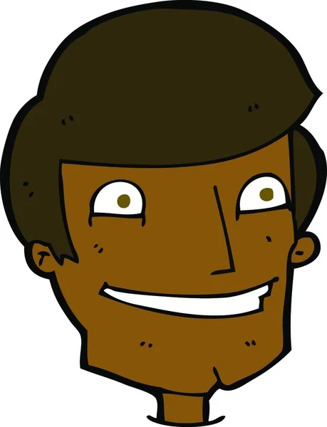 Cartoon Grinning Man Illustration White Background Stock Vector by ...