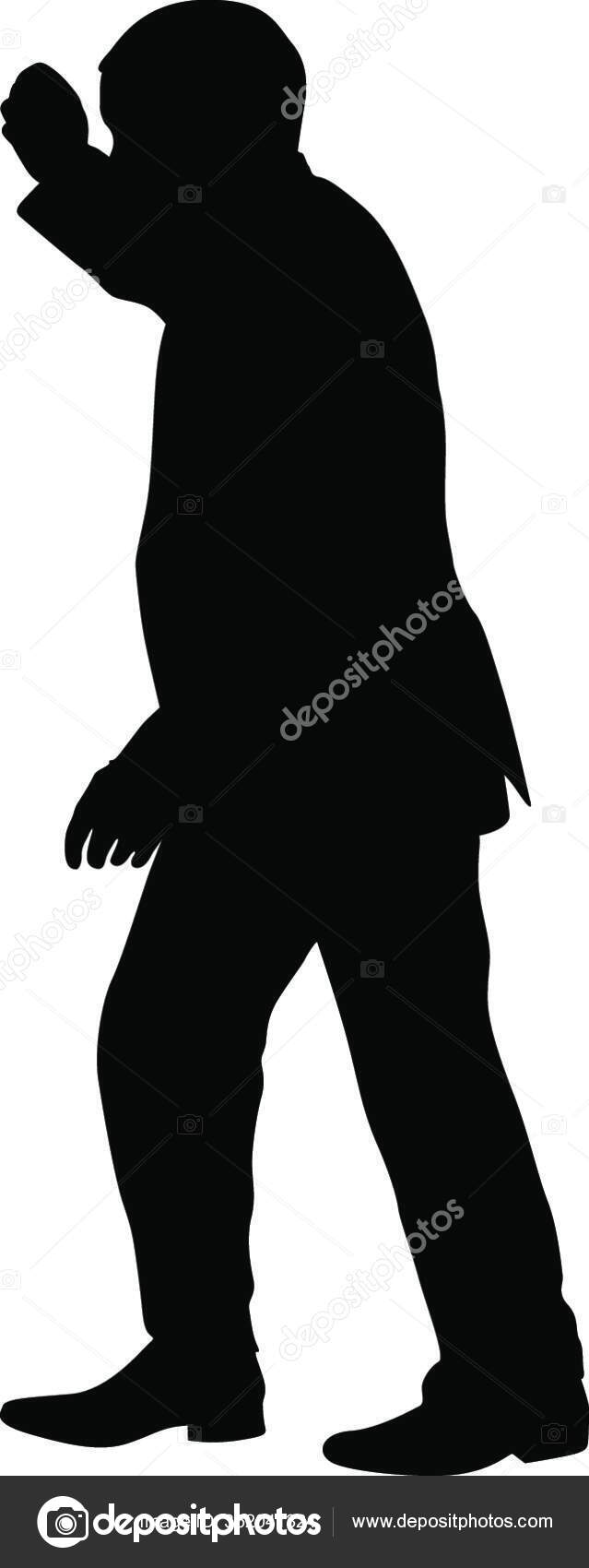 Silhouette Man His Hand Raised Vector Illustration Silhouette Man His ... Silhouette Man His Hand Raised Vector Illustration Silhouette Man His ...