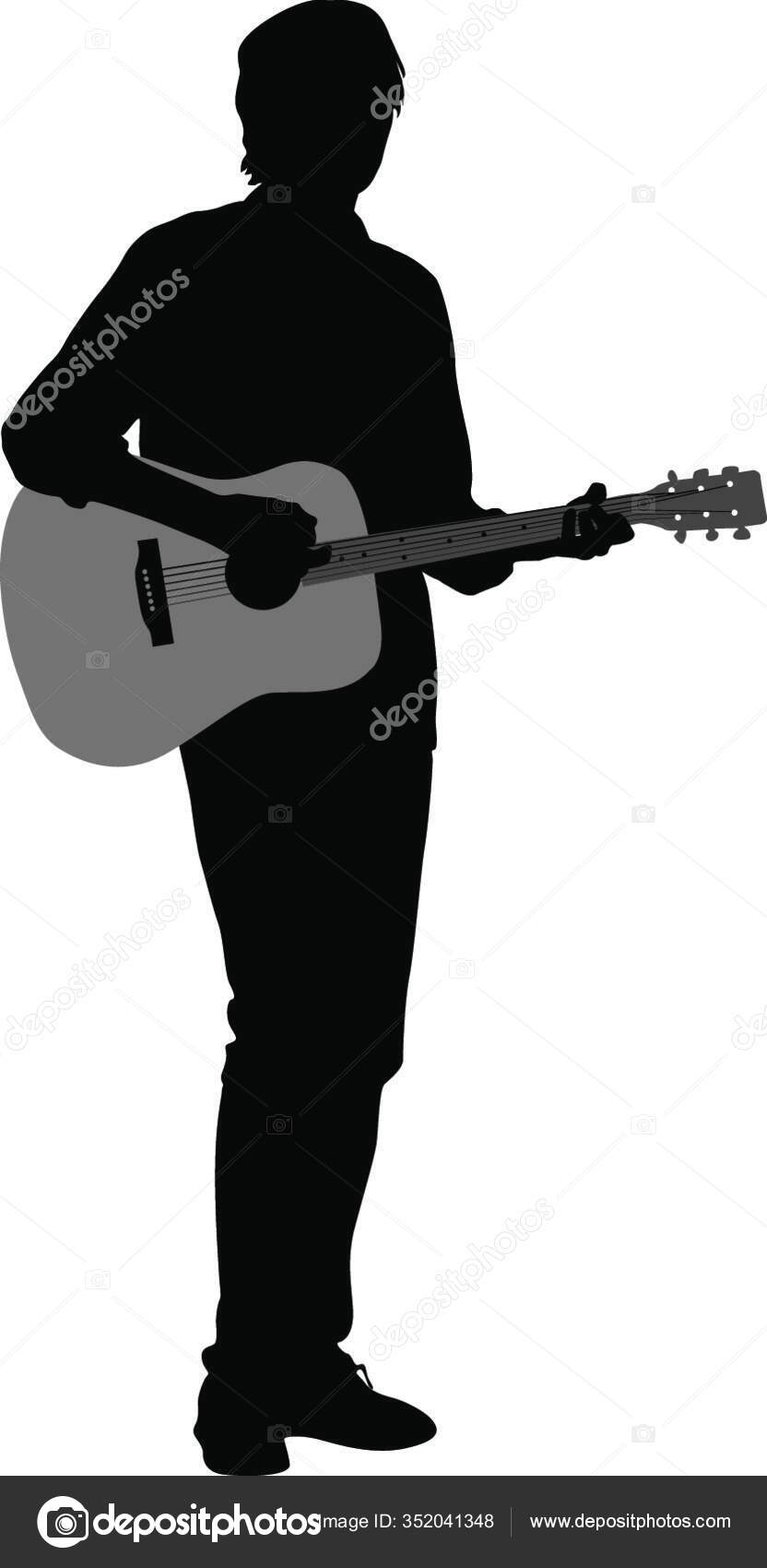 Guitar Player Silhouette