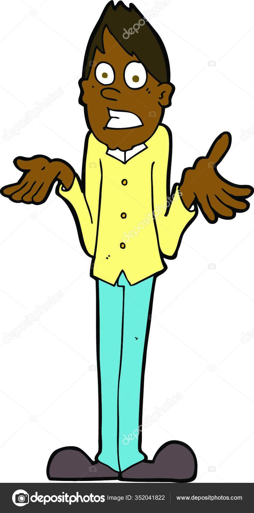 Cartoon Man Shrugging Shoulders Stock Vector Image by ... Cartoon Man Shrugging Shoulders Stock Vector Image by ...