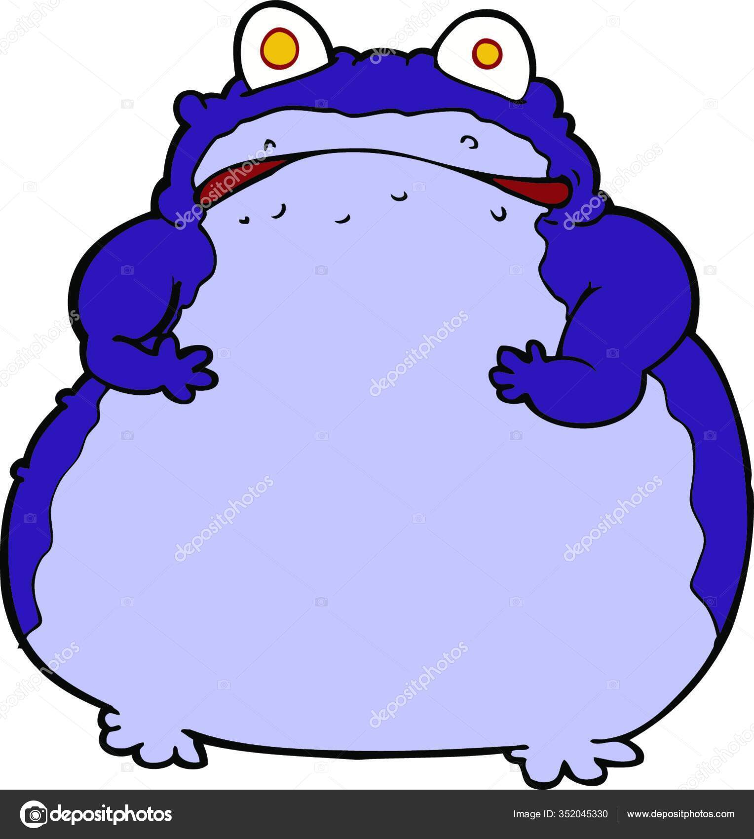 Cartoon Fat Frog Isolated White Background Stock Vector by ...