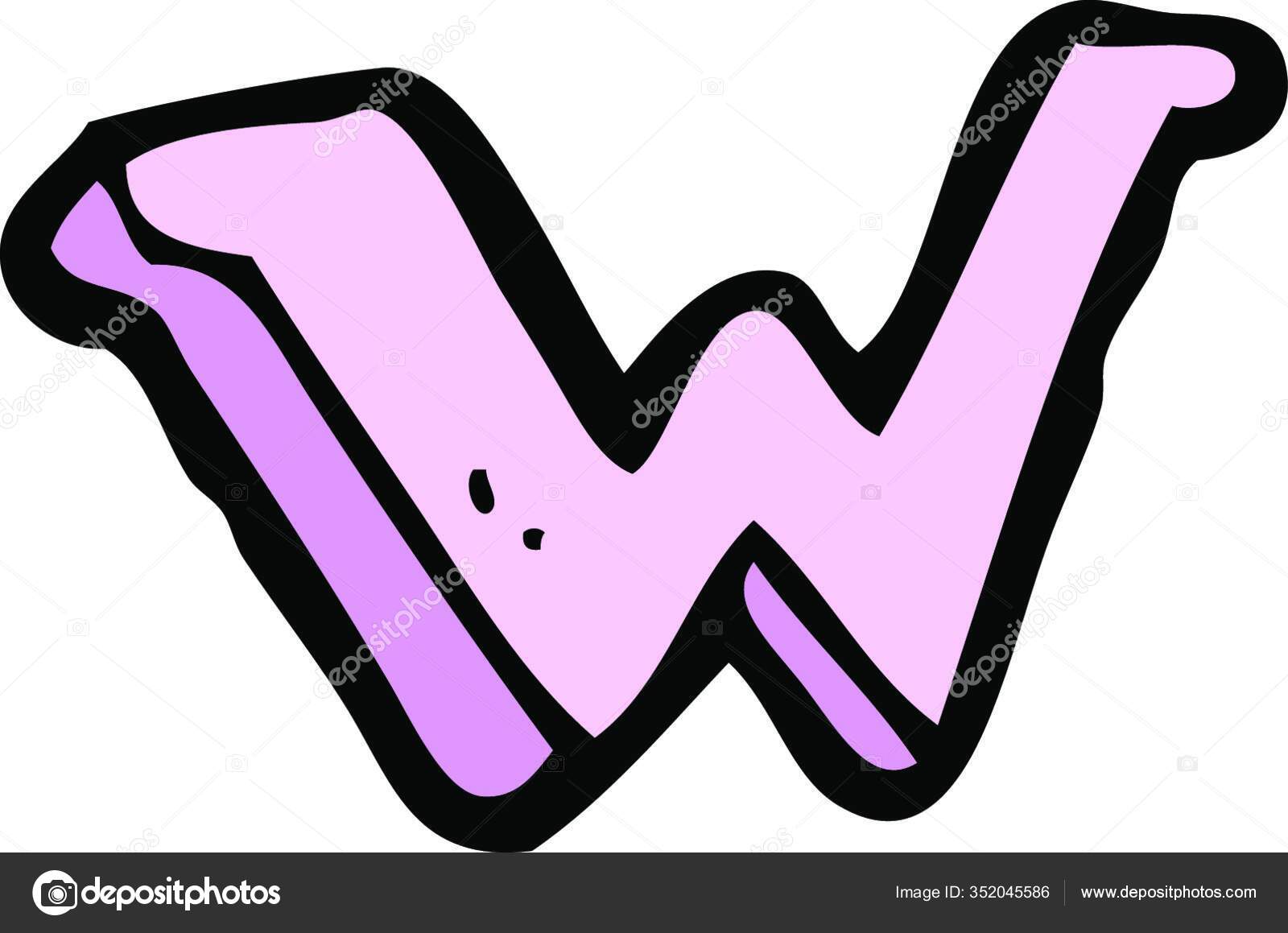 Cartoon Letter Illustration White Background Stock Vector by ...