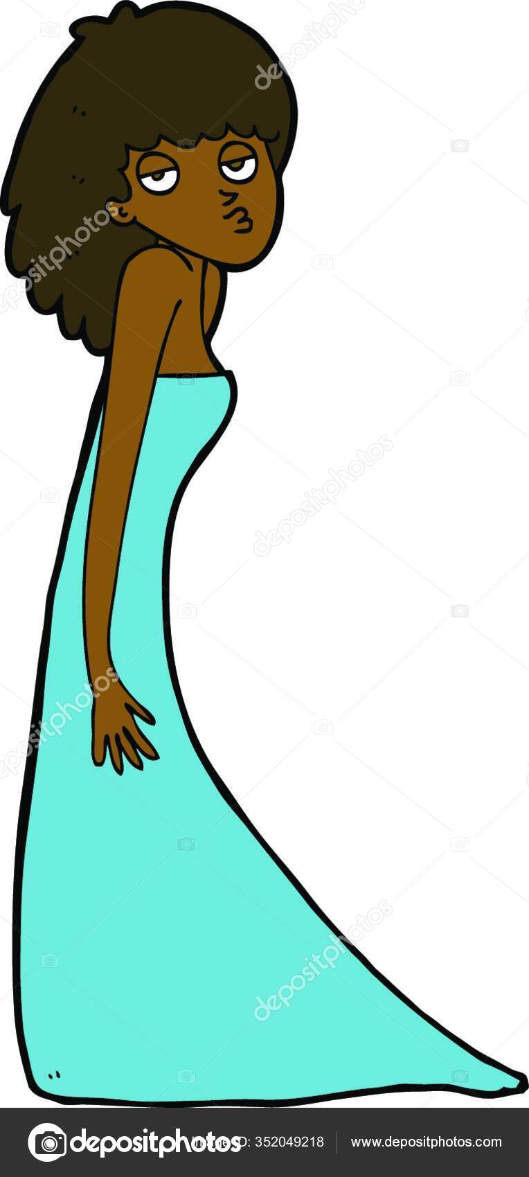 Cartoon Woman Pulling Photo Face Stock Vector Image by ...