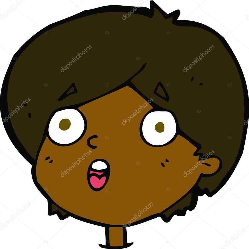 Expresión Asombrada Dibujos Animados Ilustración Sobre Fondo Blanco ...