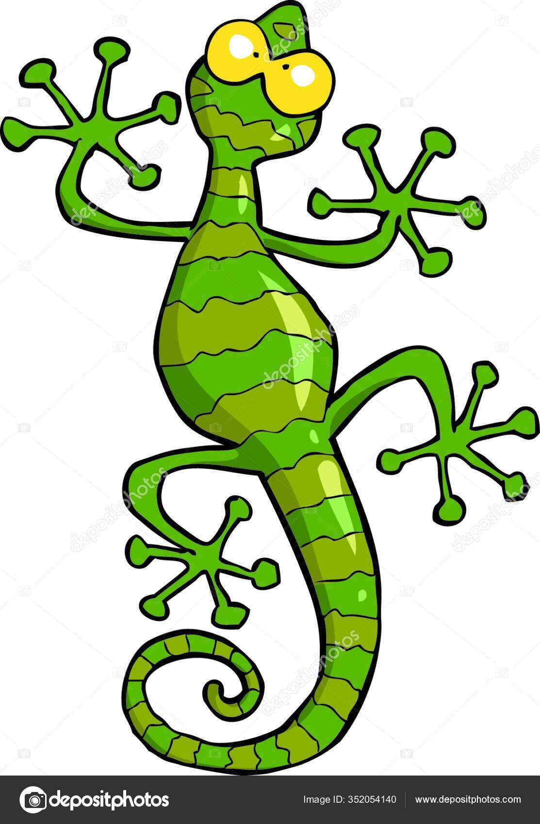 Green Gecko Cartoon