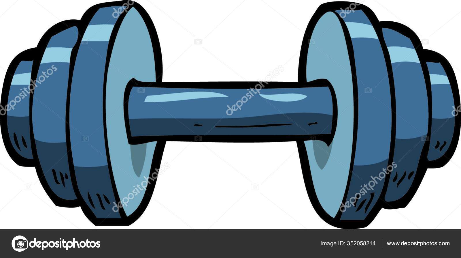 Cartoon Doodle Dumbbell White Background Vector Illustration Cartoon ...