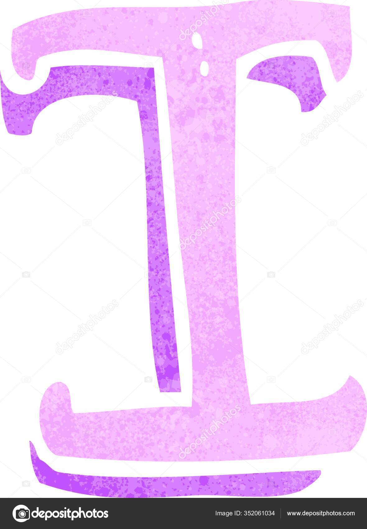 Cartoon Letter Illustration White Background Stock Vector Image by ...