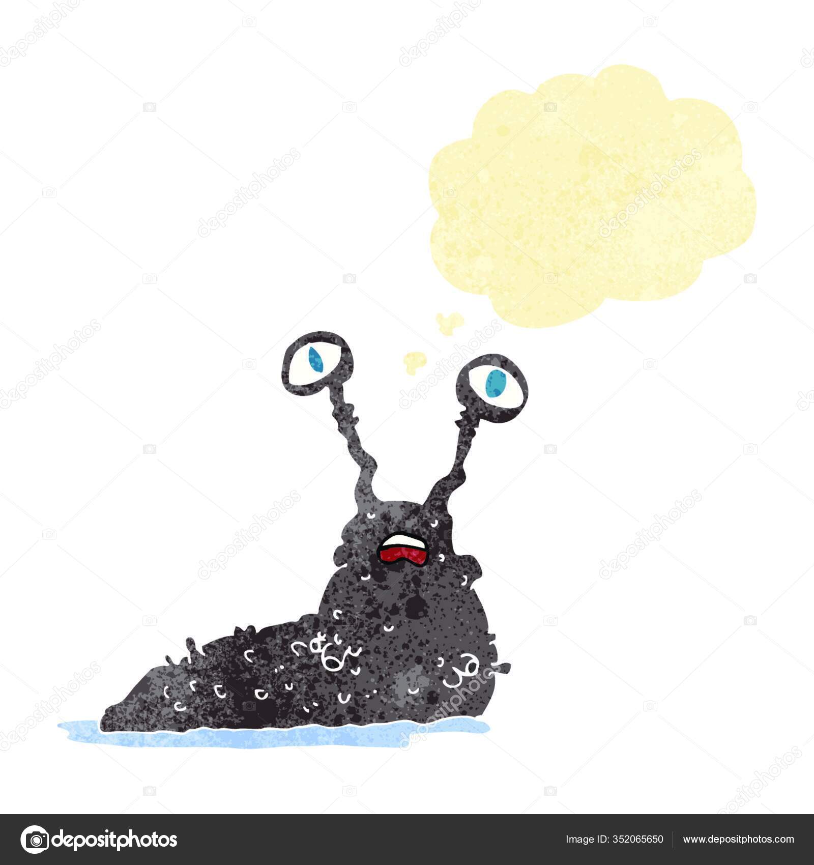 Cartoon Gross Slug Thought Bubble Stock Vector Image by ...