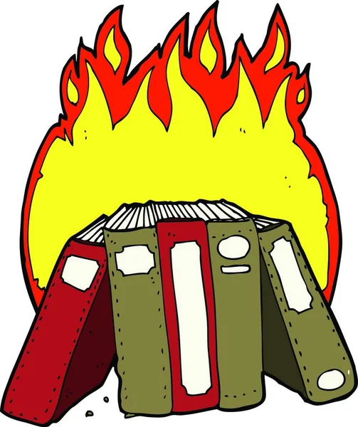 Cartoon burning book character Stock Vector Image by ©lineartestpilot ...