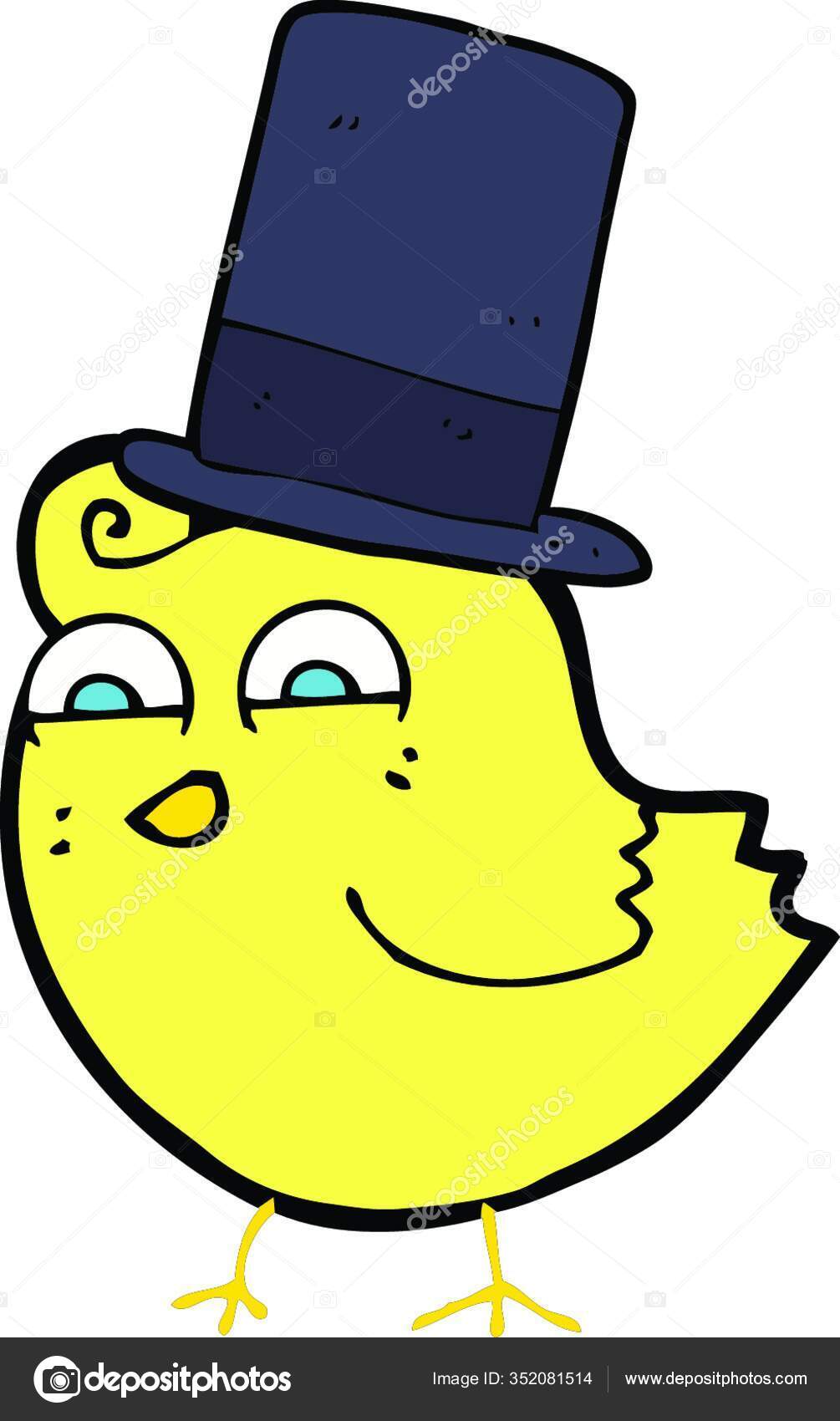 Cartoon Bird Wearing Top Hat Stock Vector Image by ©PantherMediaSeller ...