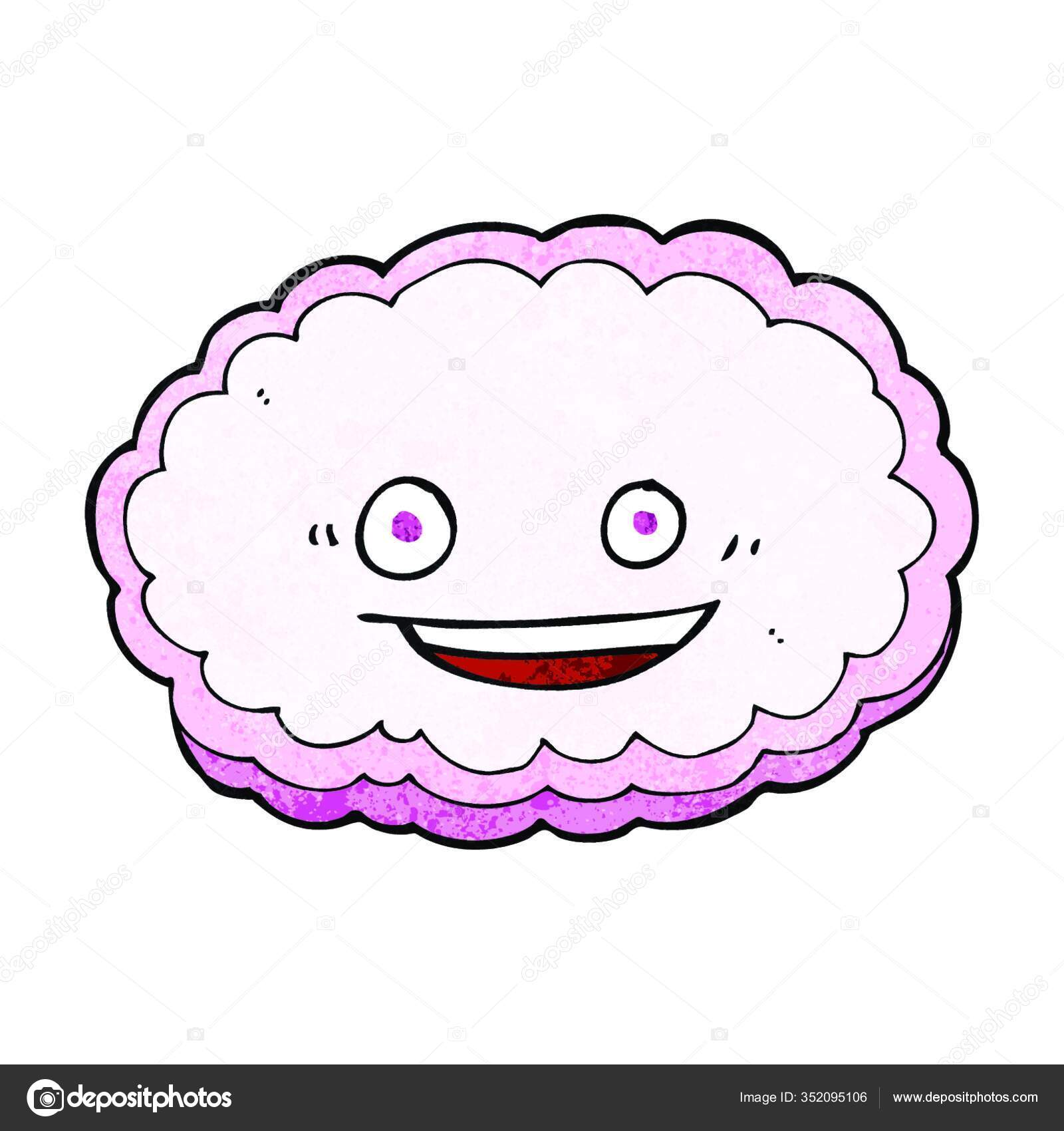 Cartoon Pink Cloud Happy Face Stock Vector Image by ©PantherMediaSeller ...