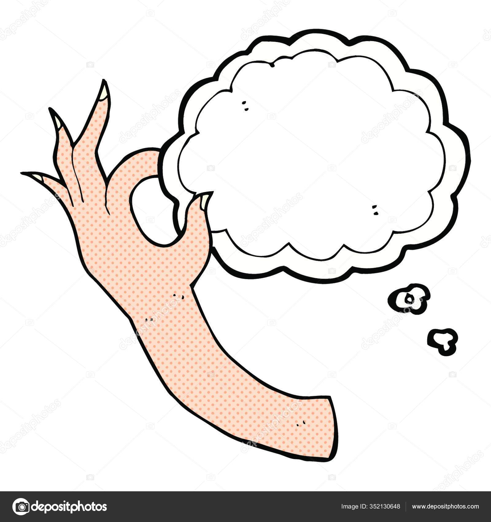 Cartoon Hand Symbol Thought Bubble Stock Vector by ©PantherMediaSeller ...