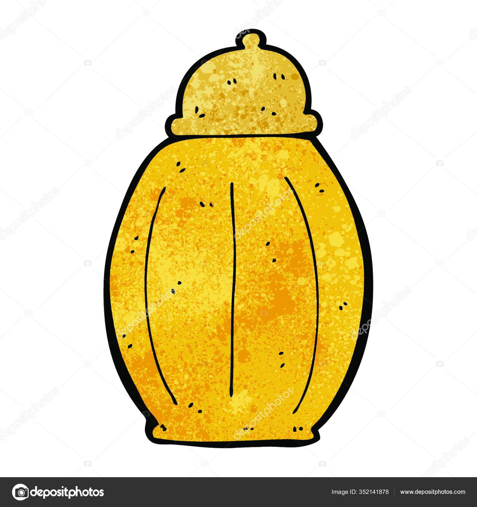 Cartoon Old Jar Illustration White Background Stock Vector Image by ...