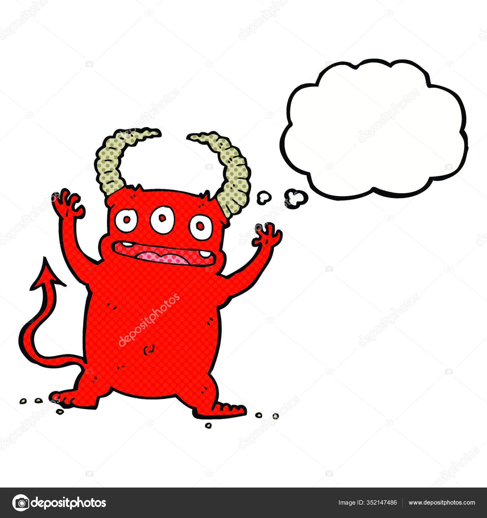 Cartoon Little Devil Thought Bubble Stock Vector by ©PantherMediaSeller ...