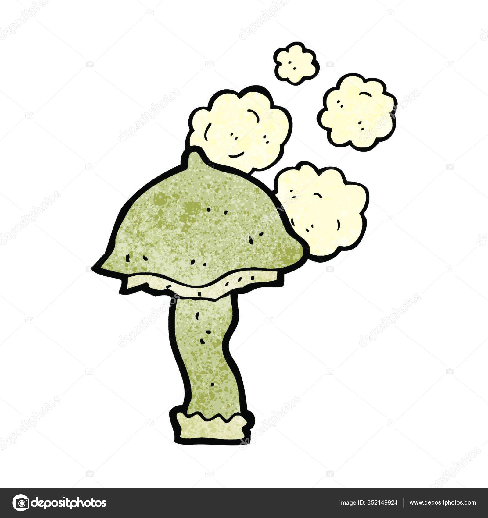 Cartoon Pilz Illustration Auf Weißem Hintergrund Stock-Vektorbild von ...