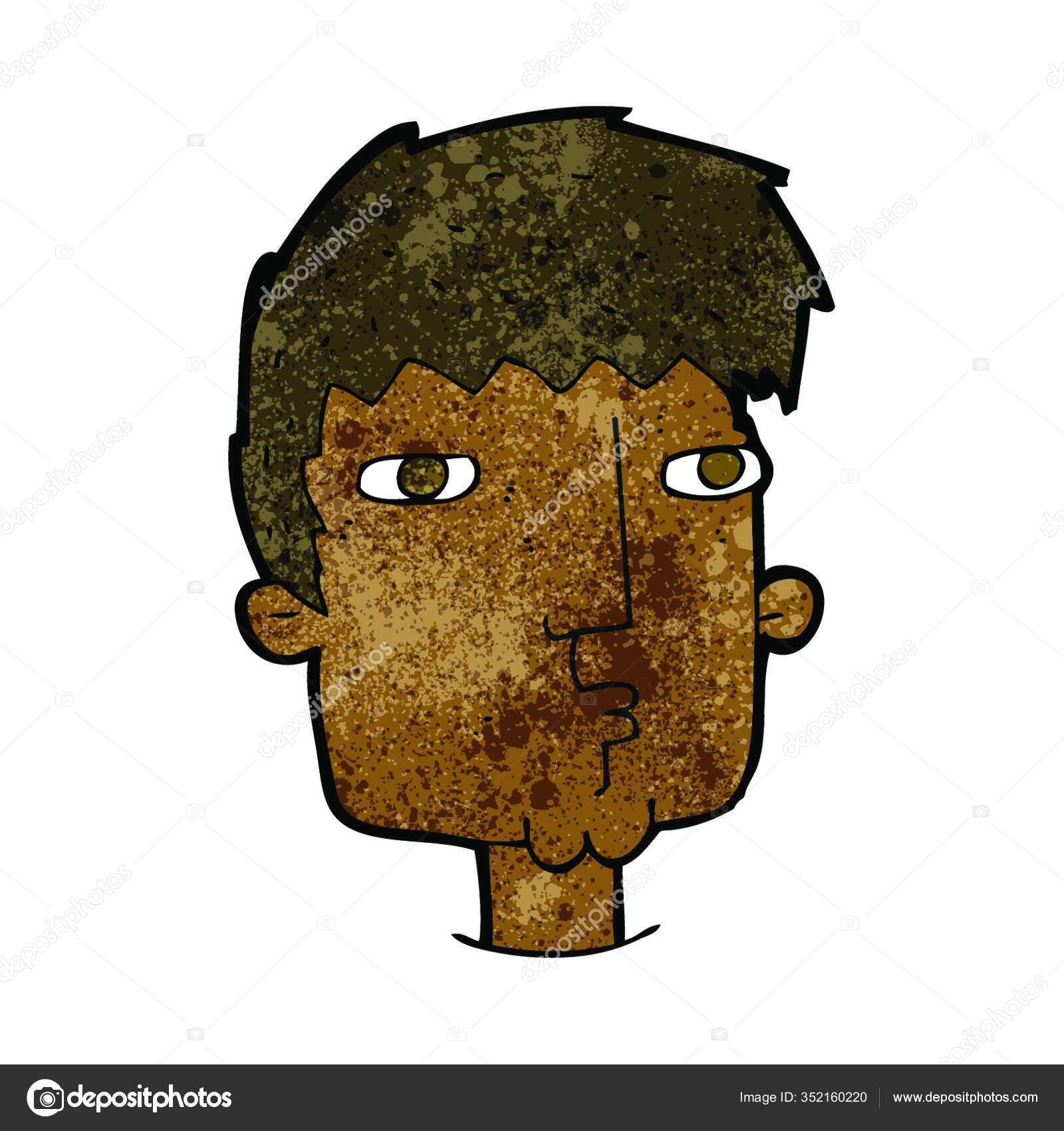 Cartoon Curious Man Illustration White Background Stock Vector by ...