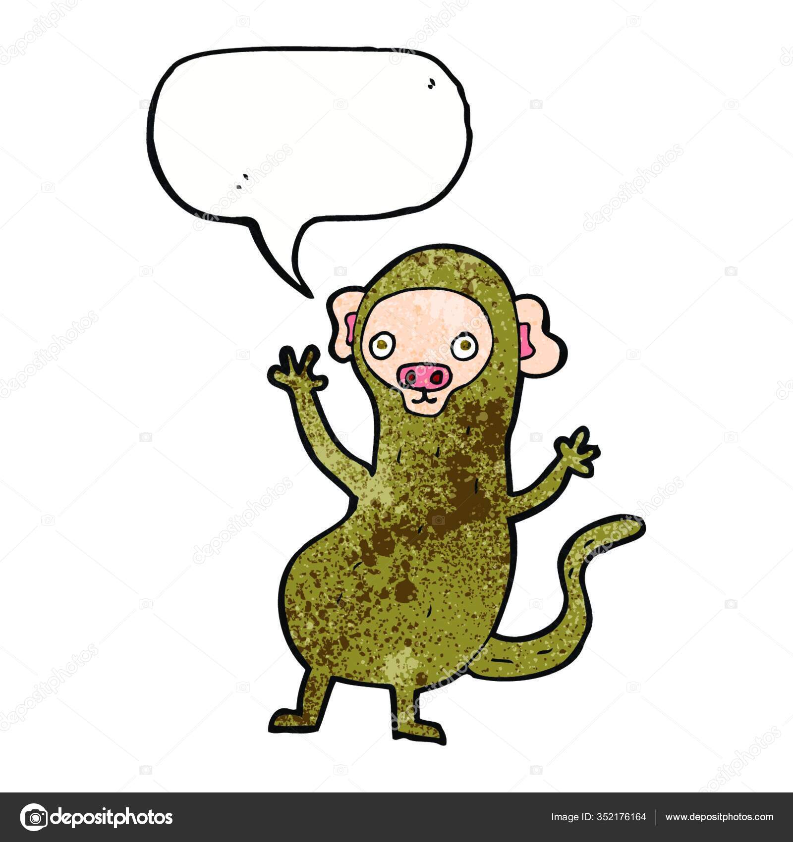 Cartoon Monkey Speech Bubble Stock Illustration by ©PantherMediaSeller ...