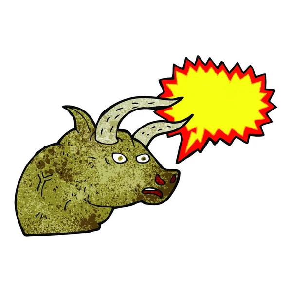 Cartoon Snorting Bull Head Stock Vector by ©PantherMediaSeller 352017386