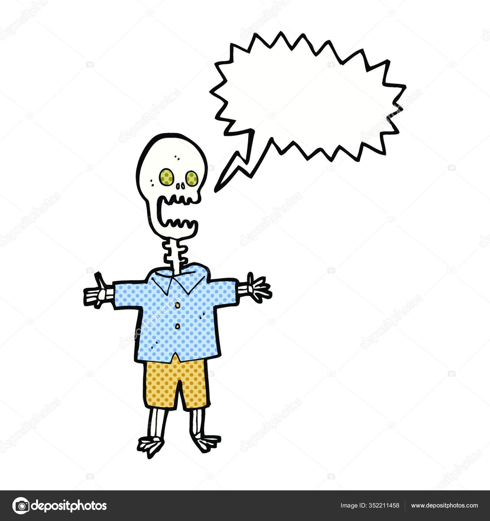 Cartoon Skeleton Speech Bubble Stock Vector Image by ...