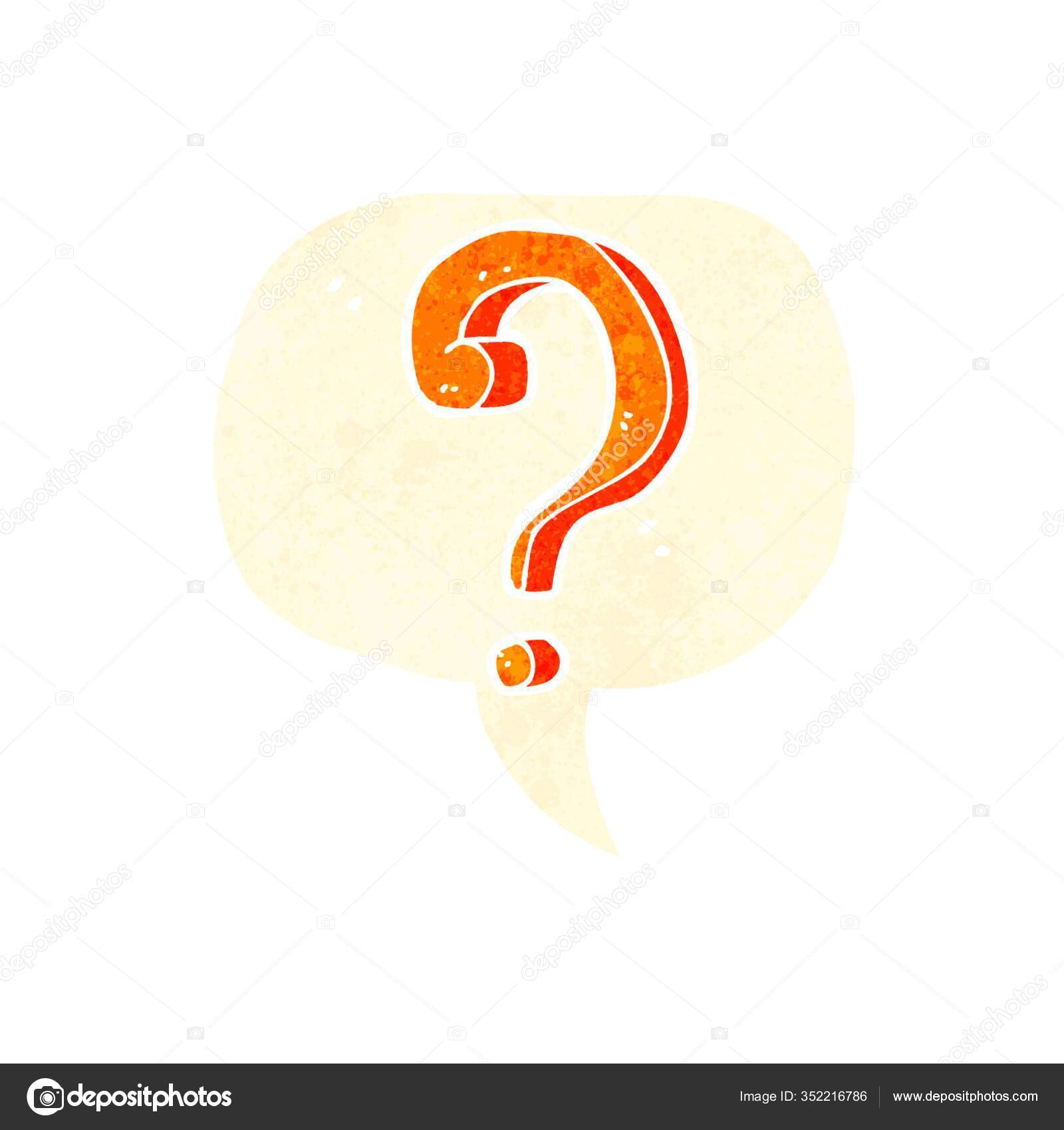 Point D'interrogation Dessin Animé Avec Bulle D'expression Vecteur par ...