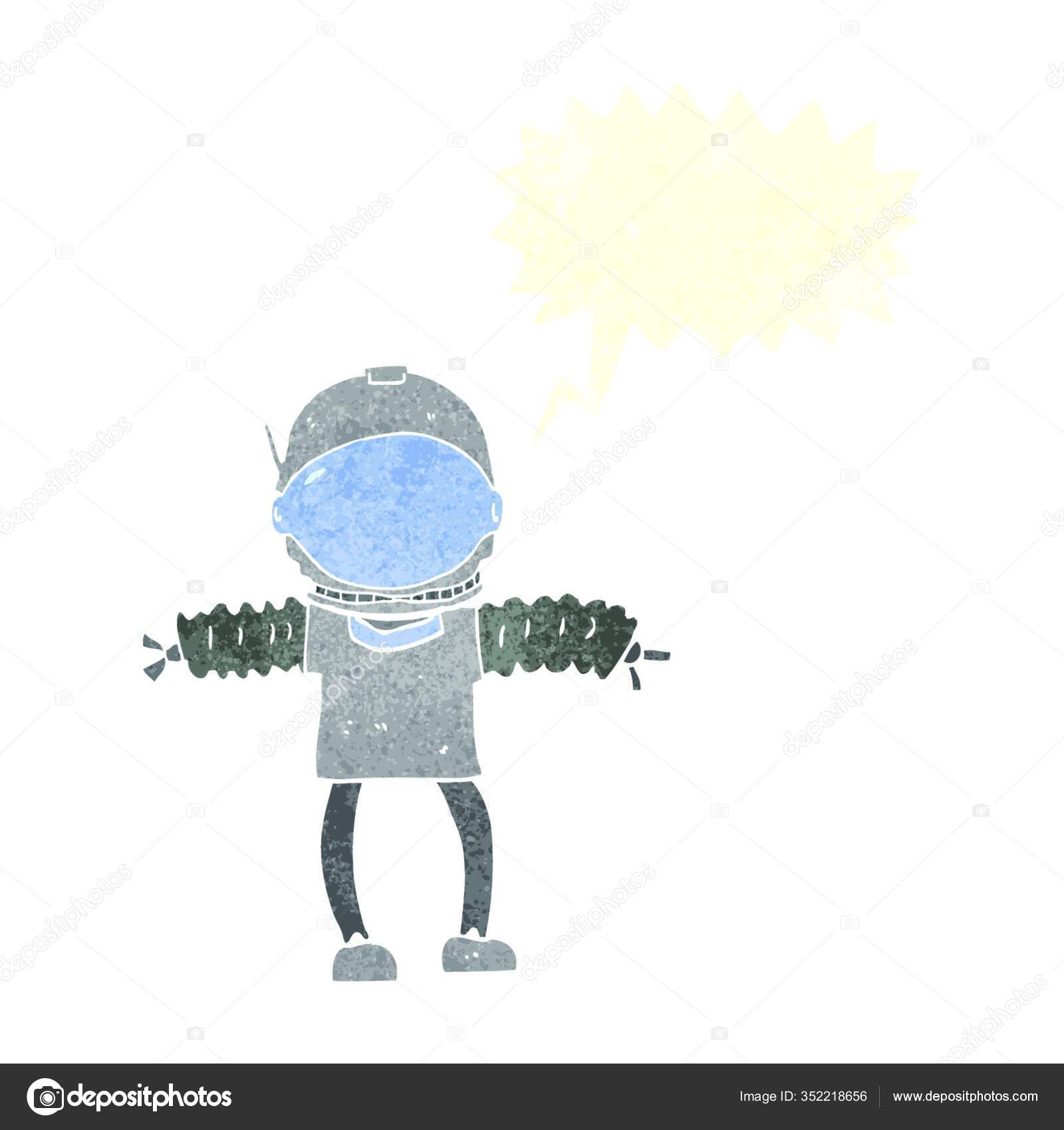 Cartoon Astronaut Speech Bubble Stock Vector Image by ...