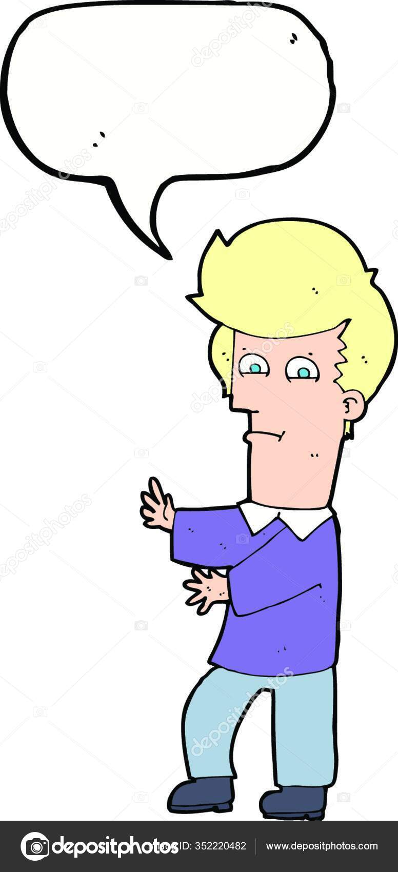 Cartoon Man Gesturing Wildly Speech Bubble Stock Vector Image by ...