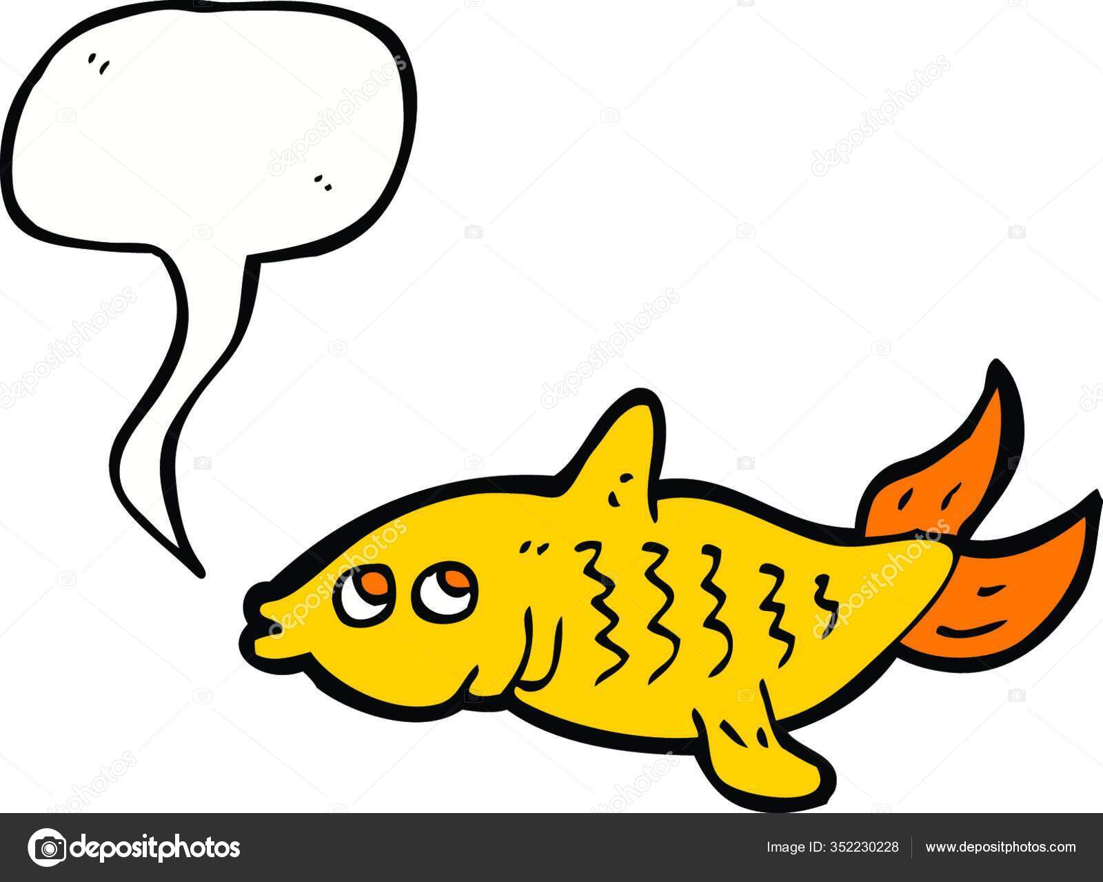Cartoon Fish Speech Bubble Stock Vector by ©PantherMediaSeller 352230228