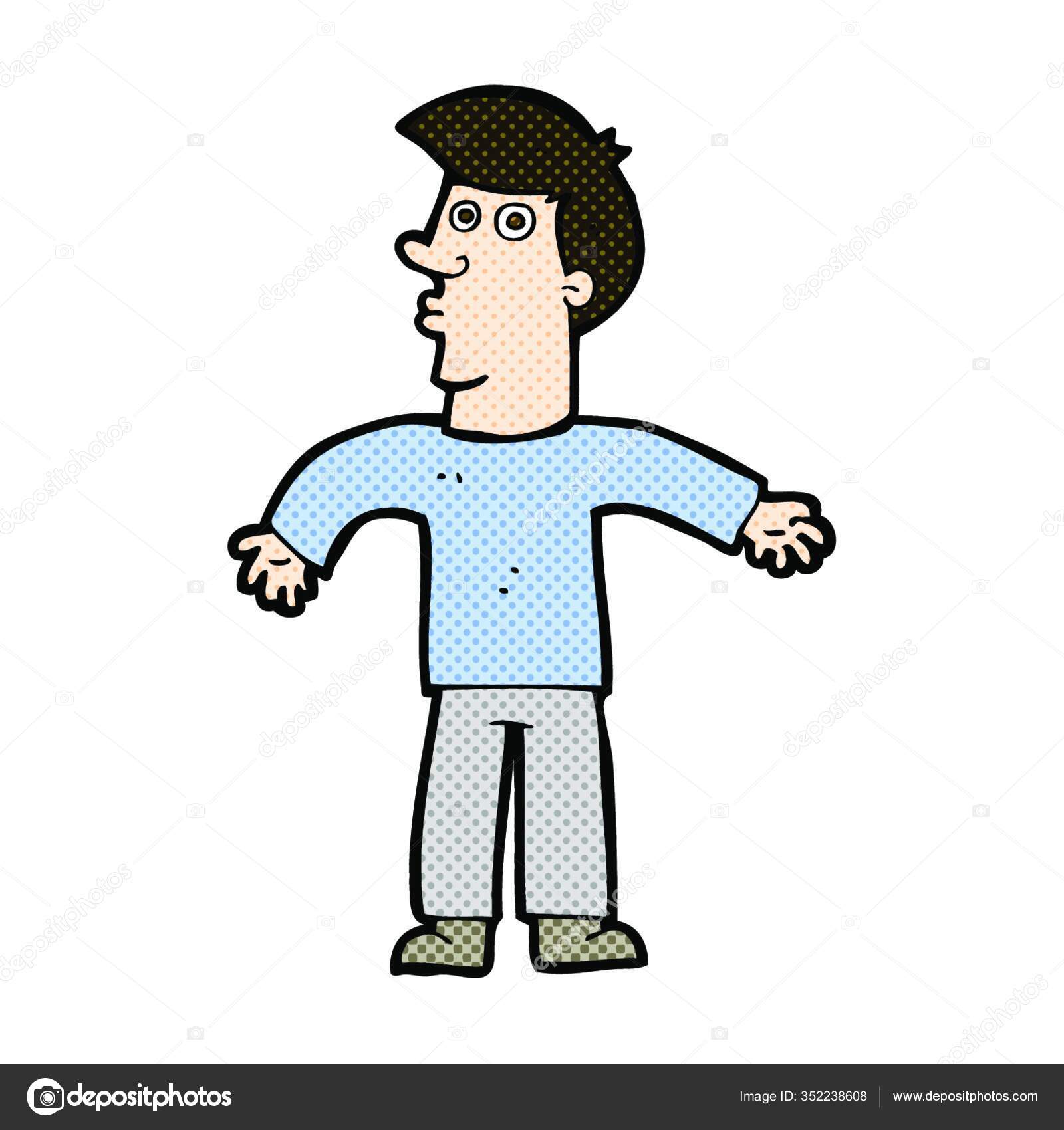 Image vectorielle Rétro Bande Dessinée Style Bande Dessinée Homme ...