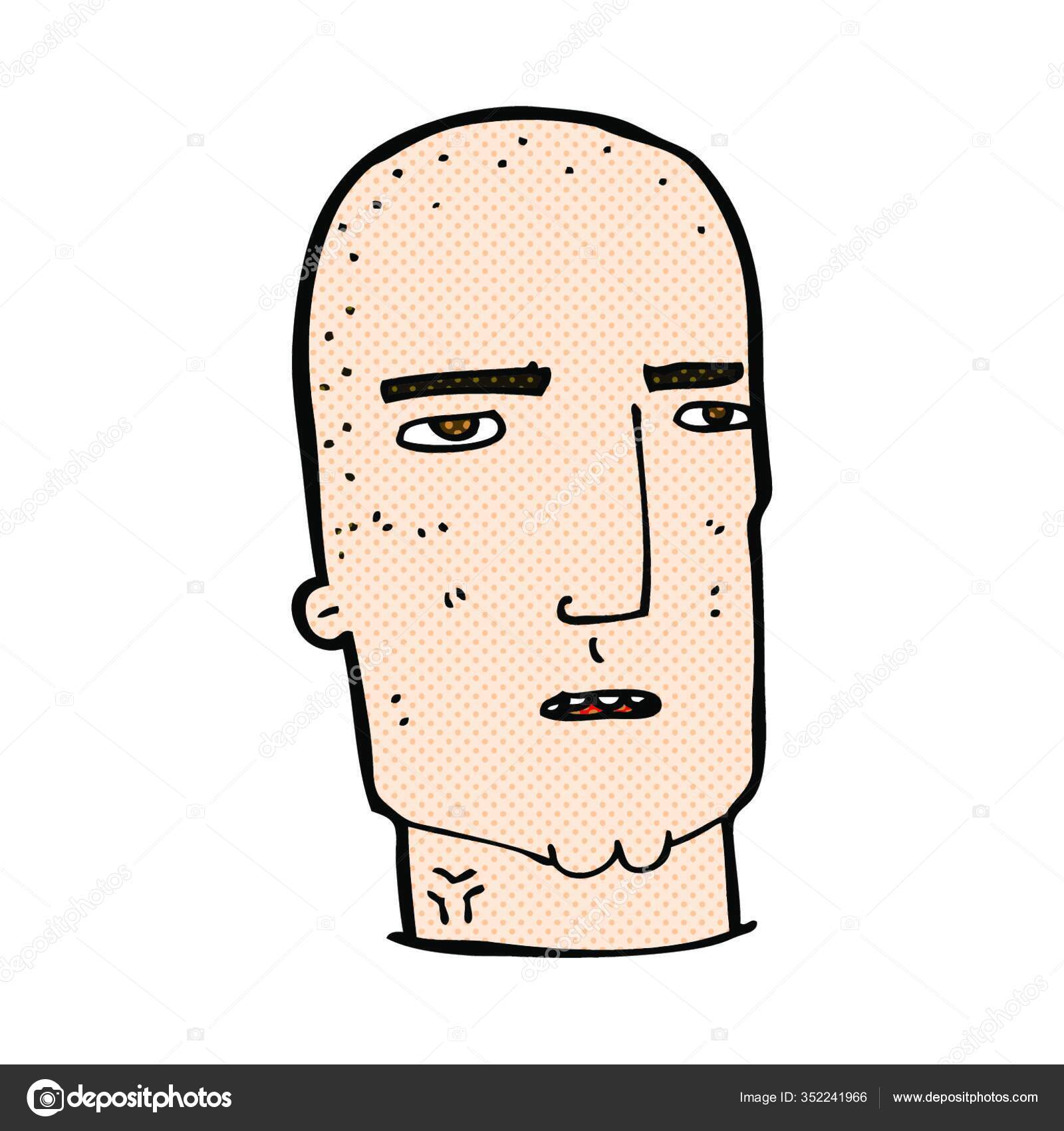 Tough Guy Face Cartoon