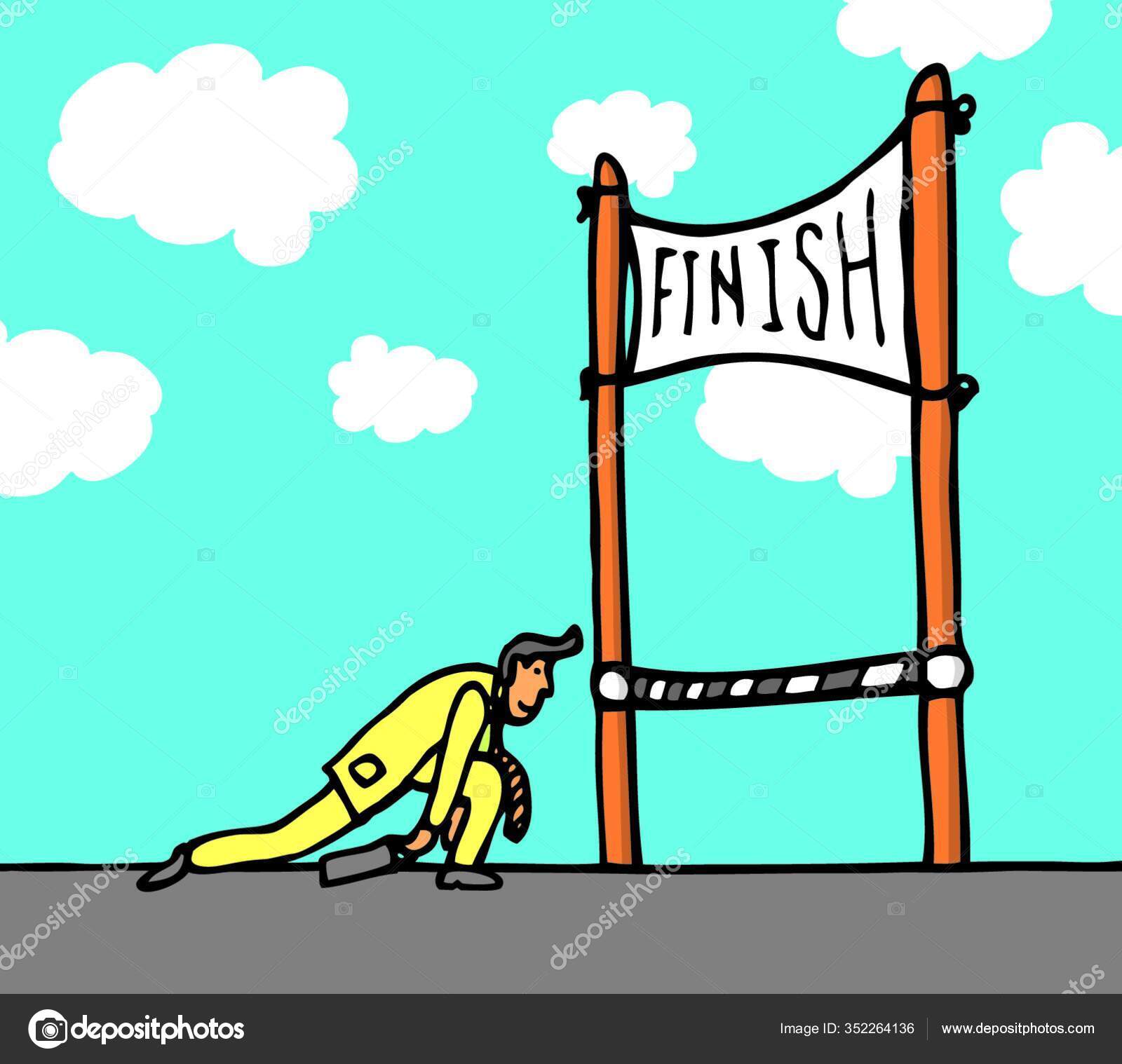 Huge Effort Getting Finish Line Stock Vector by ©PantherMediaSeller ...