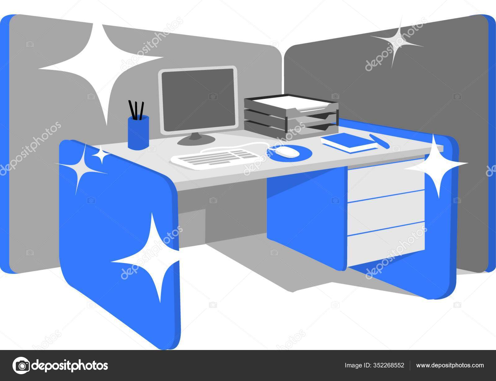 Neat Desk Clipart