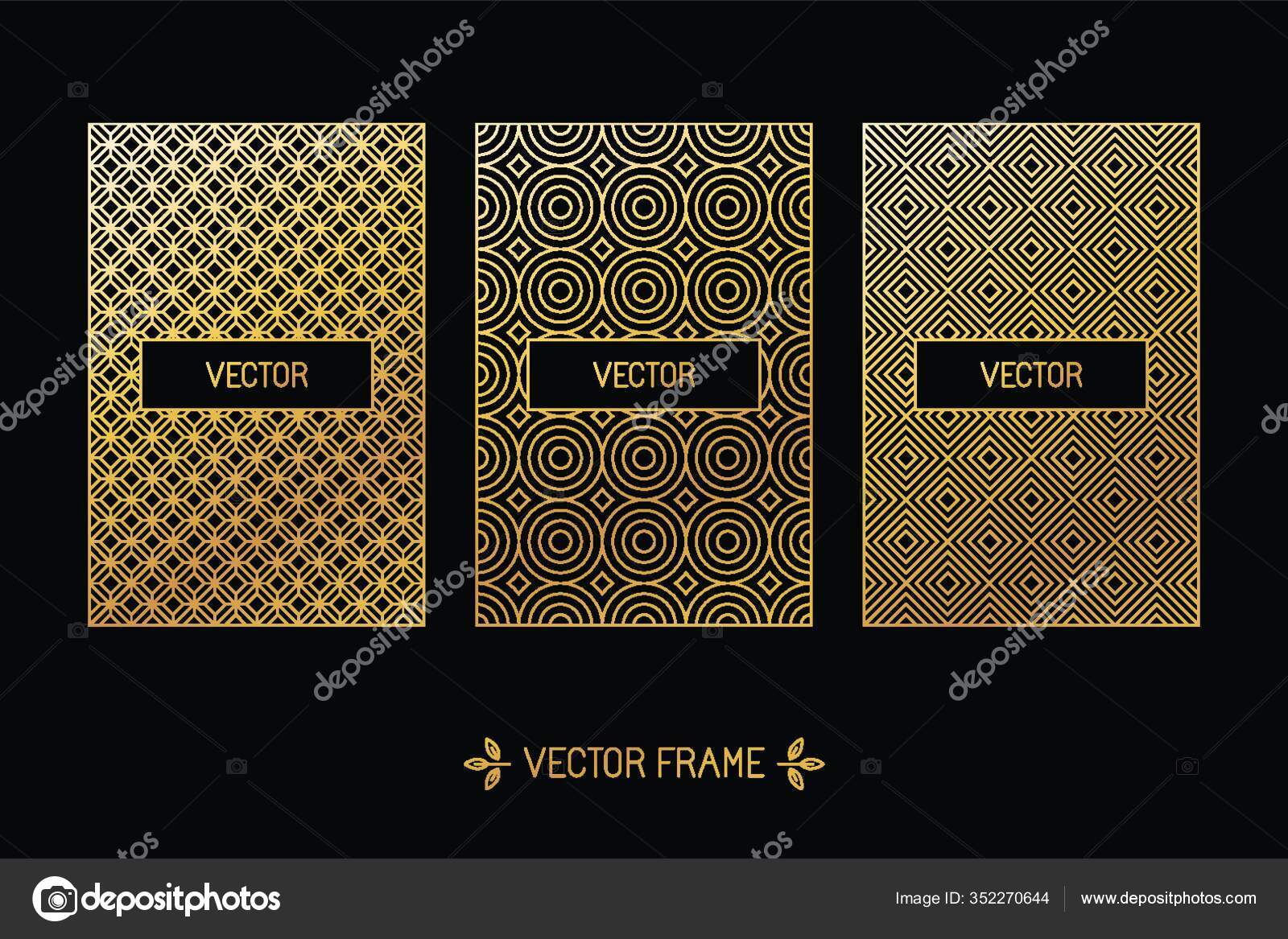 Vector Set Design Elements Labels Frames Packaging Luxury Products ...