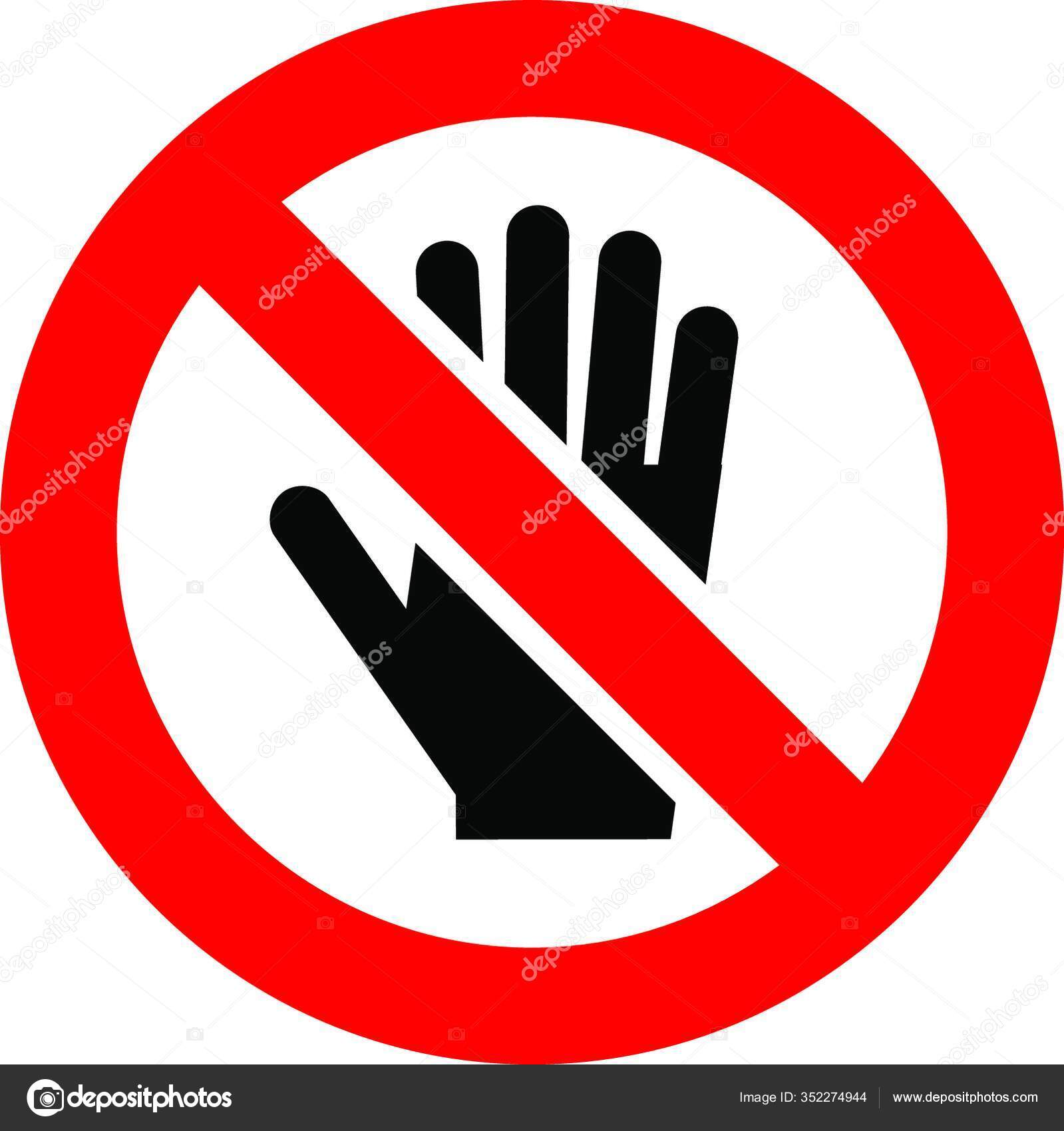 Larangan Tanda Merah Tanda Larangan Masuk Hitam Dilarang Simbol Dalam ...