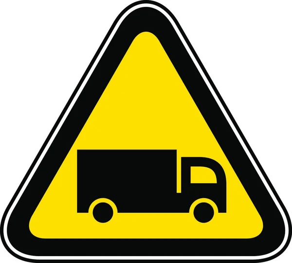 Safety signs warning triangle truck BGV A8 sign vector pictogram icon ...