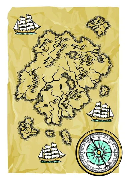 Nautical Map Vector