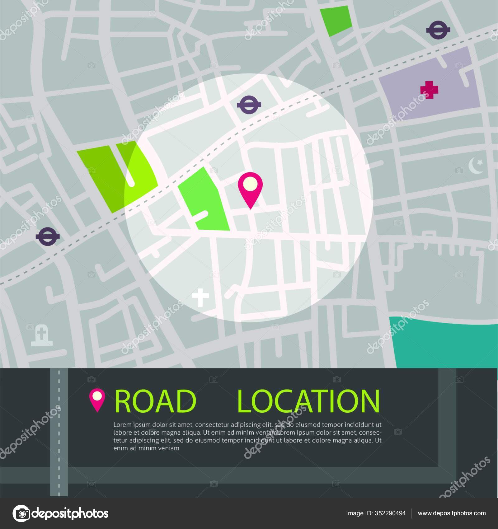 Gps Map Locator Vector Art Stock Vector by ©PantherMediaSeller #352290494