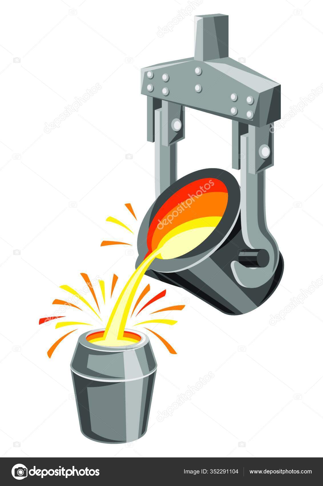 Metallurgical Ladle Illustration Metallurgical Ladle Illustration ...