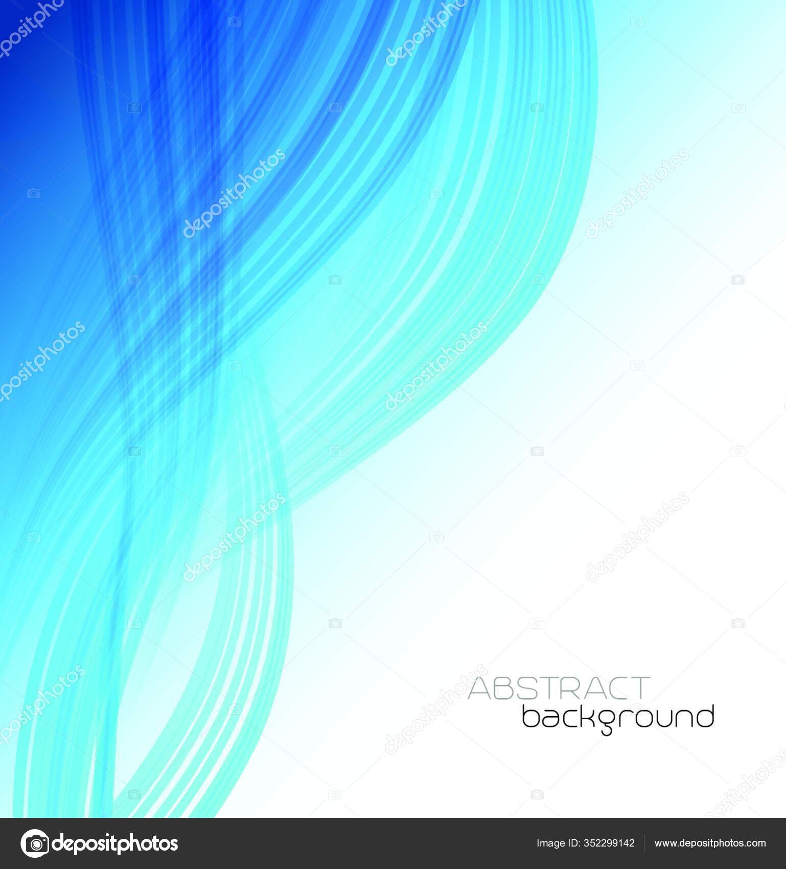 Abstract Template Background Blue Curved Wave Abstract Template ...
