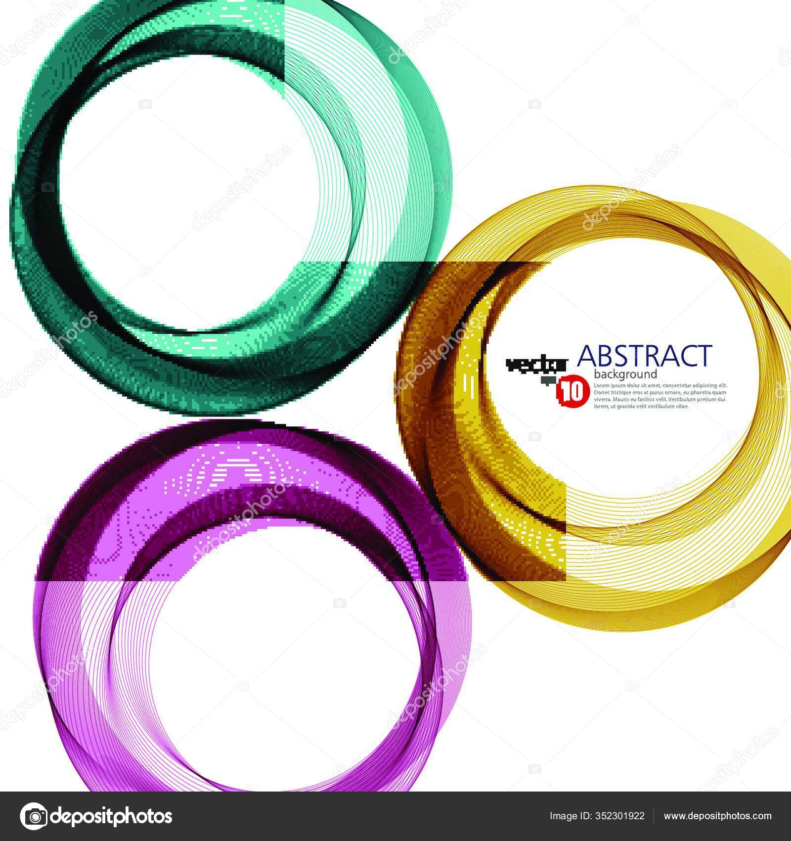 Abstract Vector Background Color Transparent Ring Illustration Eps10 ...