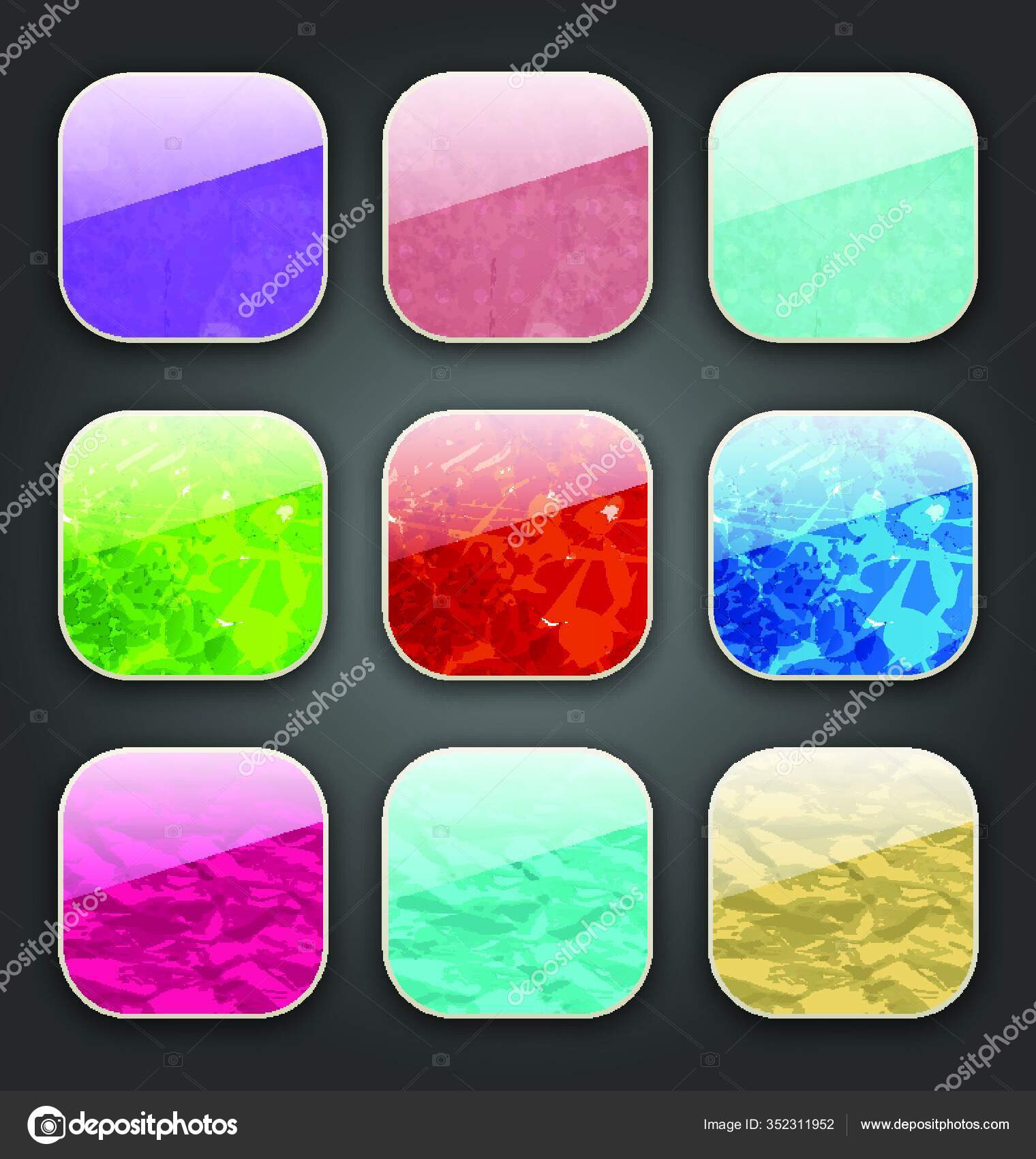 Illustration Backgrounds Grunge Texture App Icons Vector Stock Vector ...