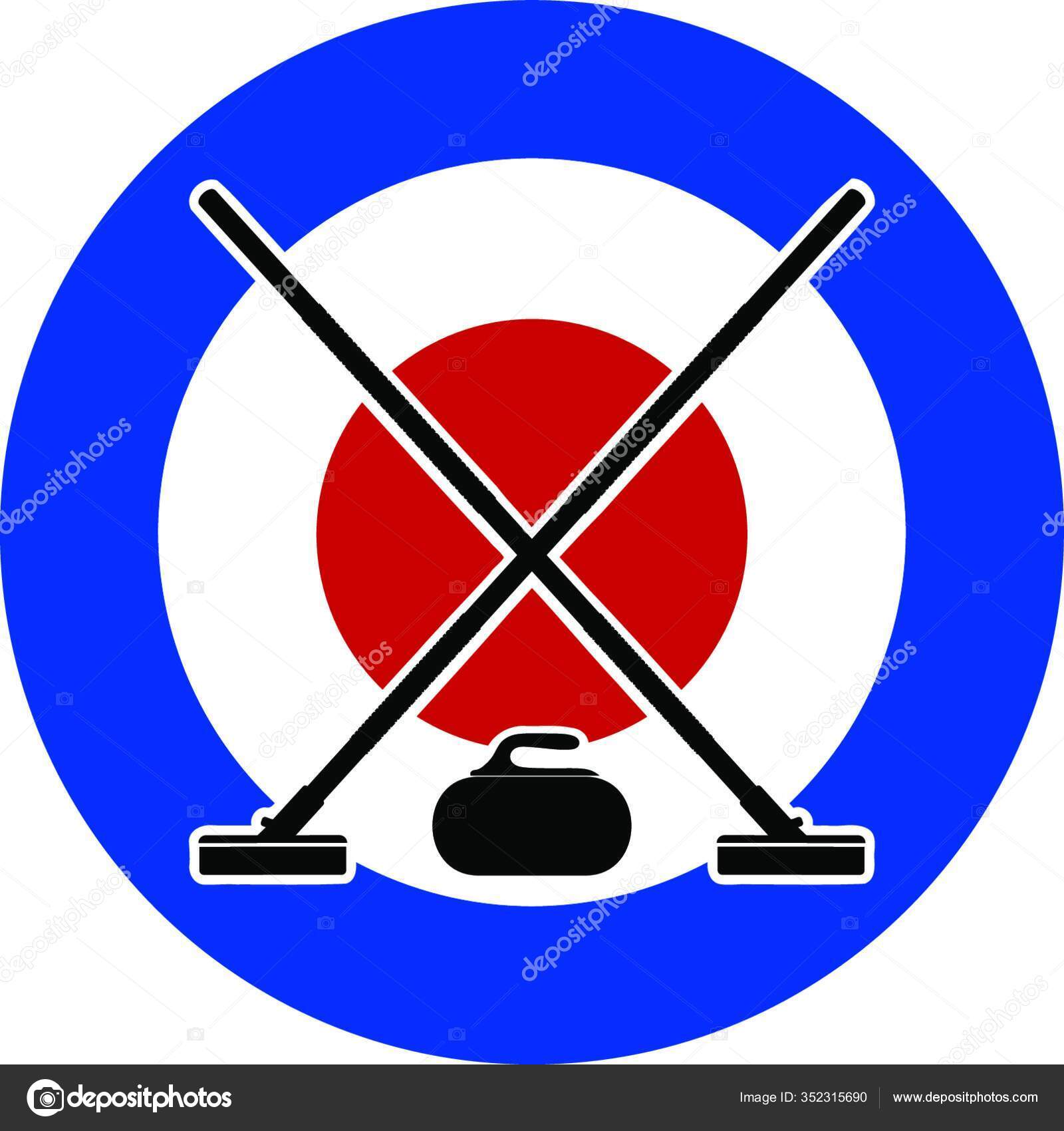 Brooms Stone Curling Curling House Vector Illustration Stock Vector ...