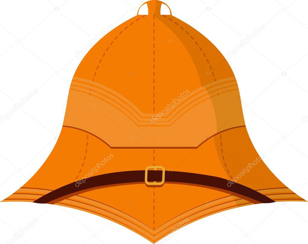 Ilustración casco de corcho de dibujos animados sobre un fondo blanco ...