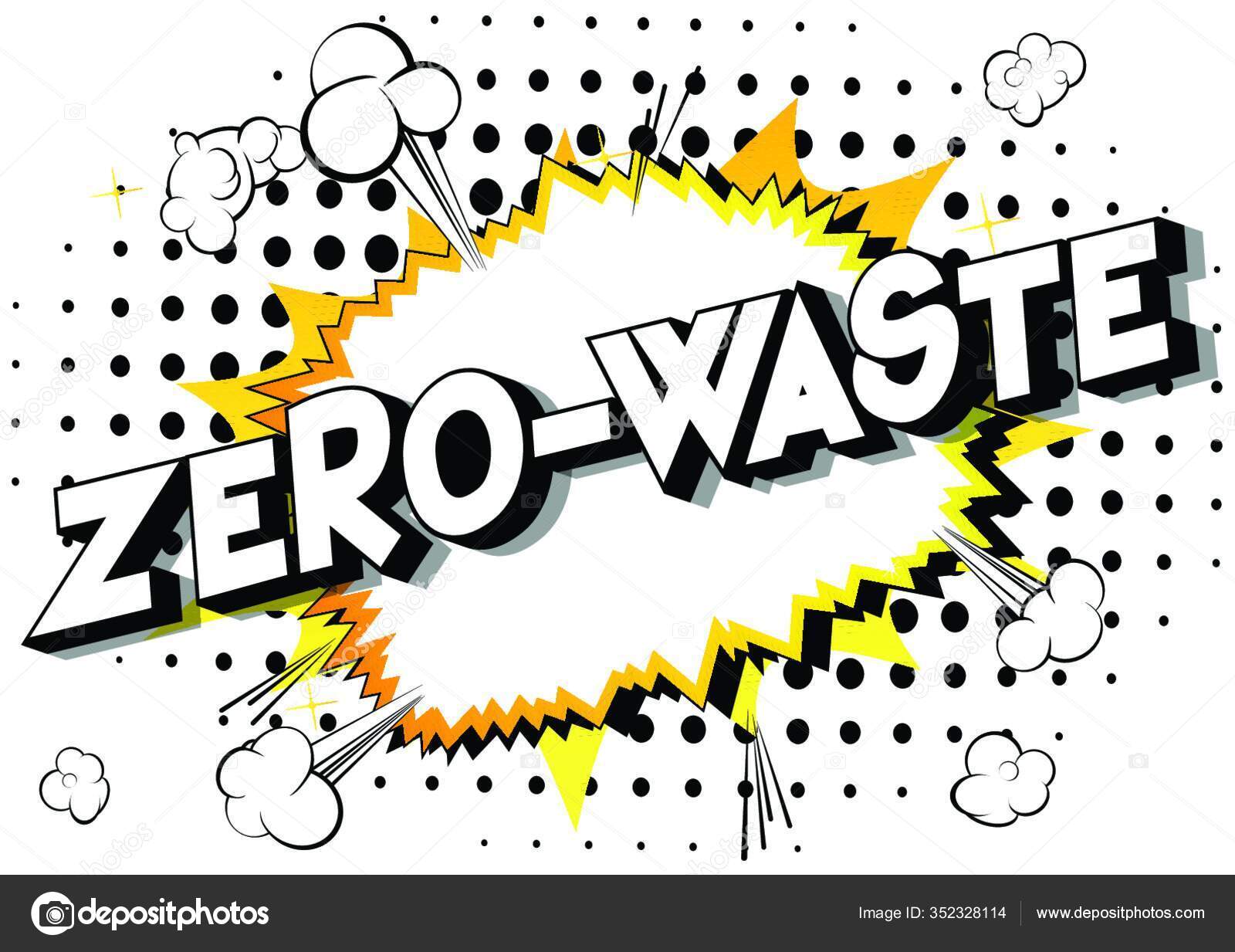 Zero Waste Vector Illustrated Comic Book Style Phrase Abstract ...
