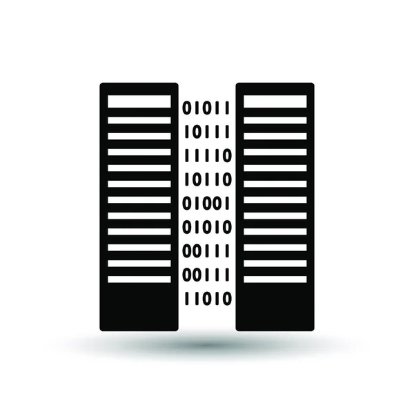 Server Rack Icon Black Background White Vector Illustration Stock ...