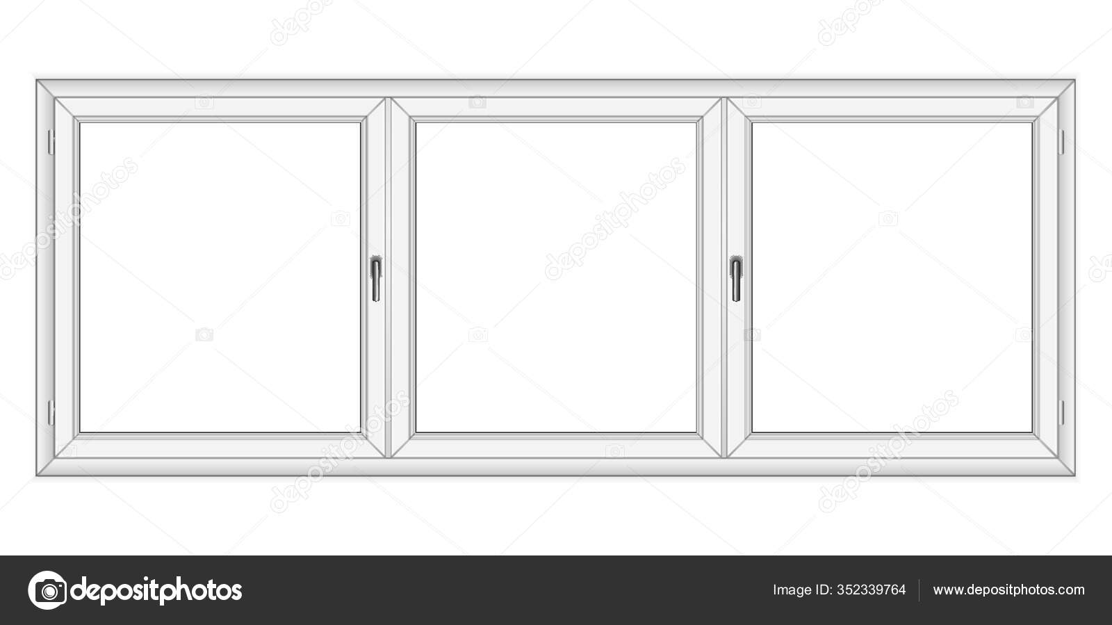 White Pvc Vector Window Isolated White Background Stock Vector Image by ...
