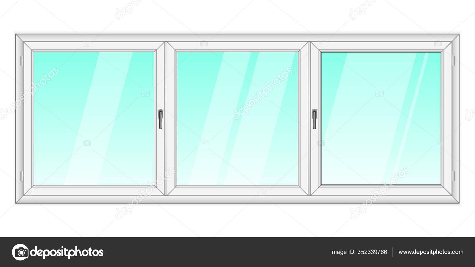 White Pvc Vector Window Isolated White Background Stock Vector by ...