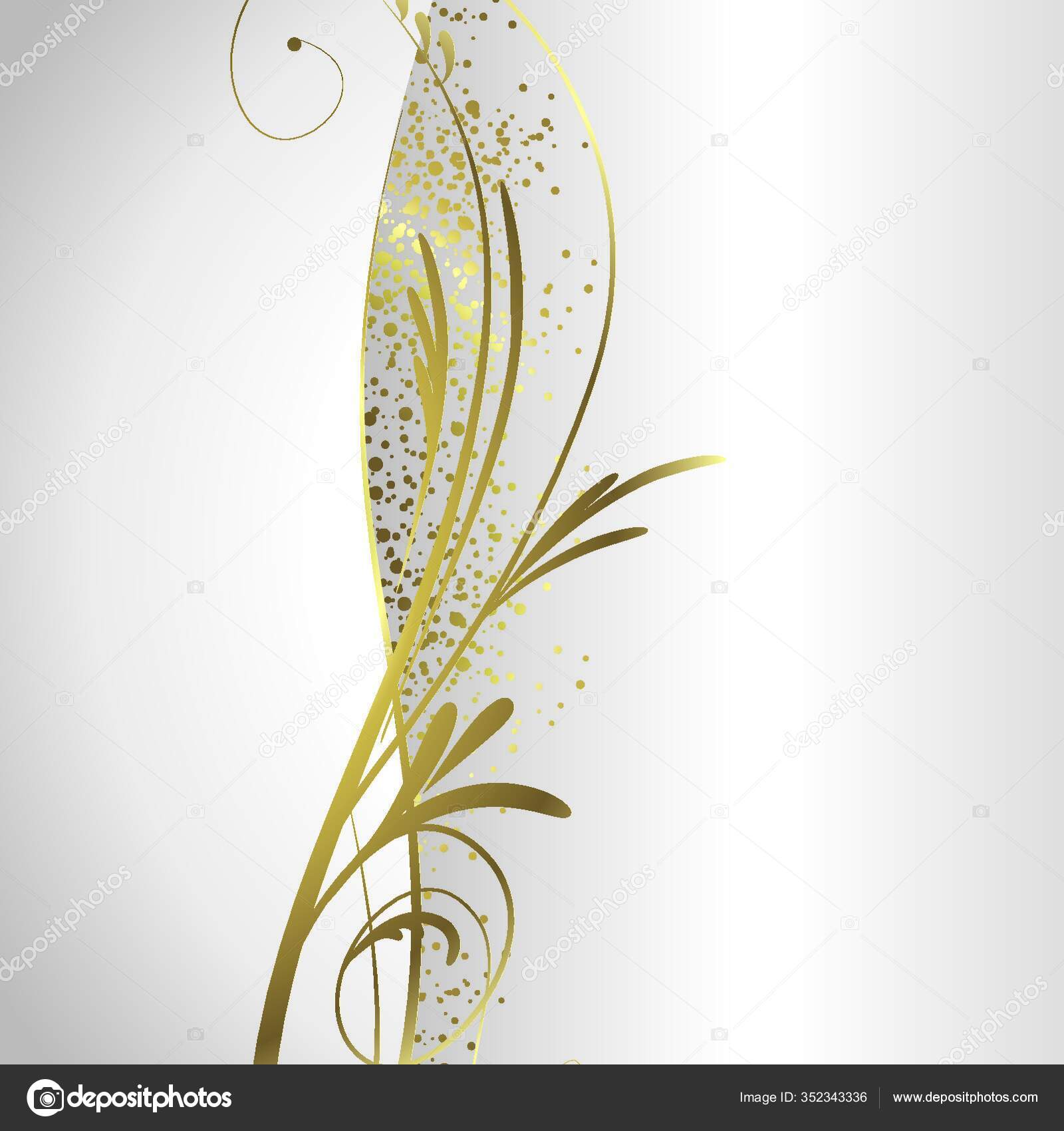 White Gold Background Full Vector Elements Stock Vector Image by ...